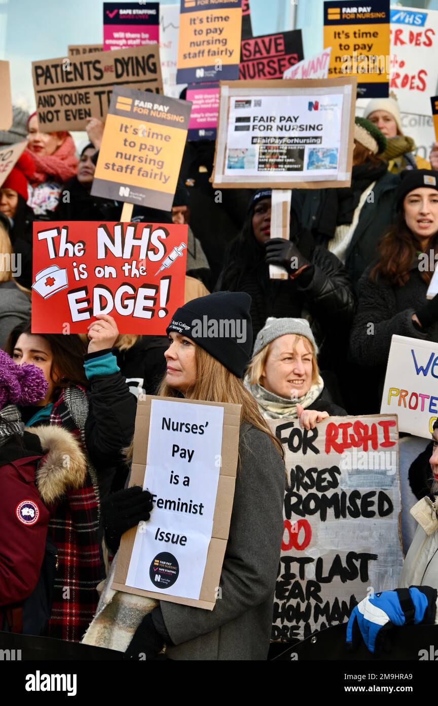 London Uk Nurses Man The Picket Line At University College Hospital