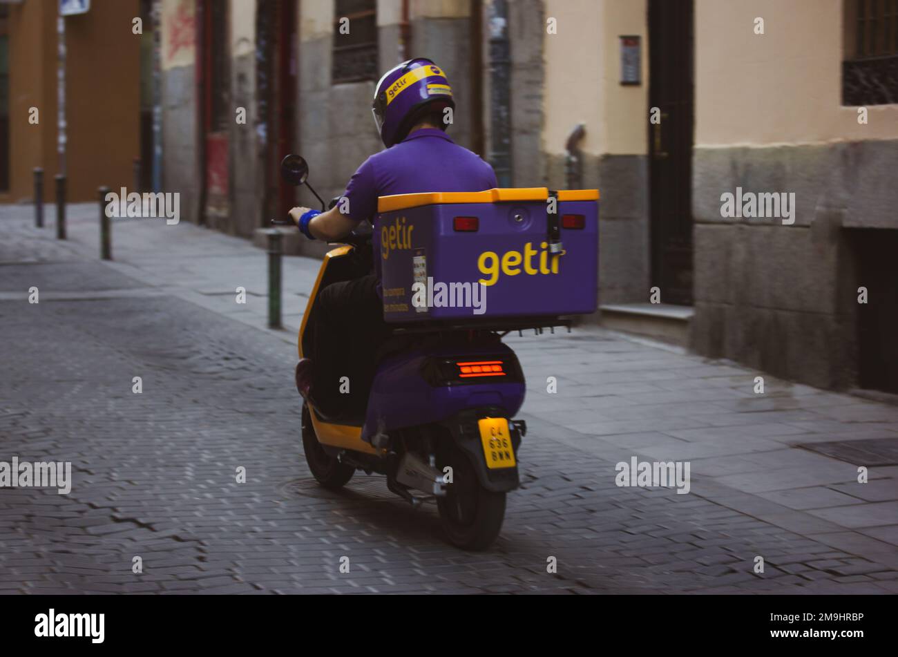 Madrid, Spain. June 2, 2022 Express service, grocery delivery company ...