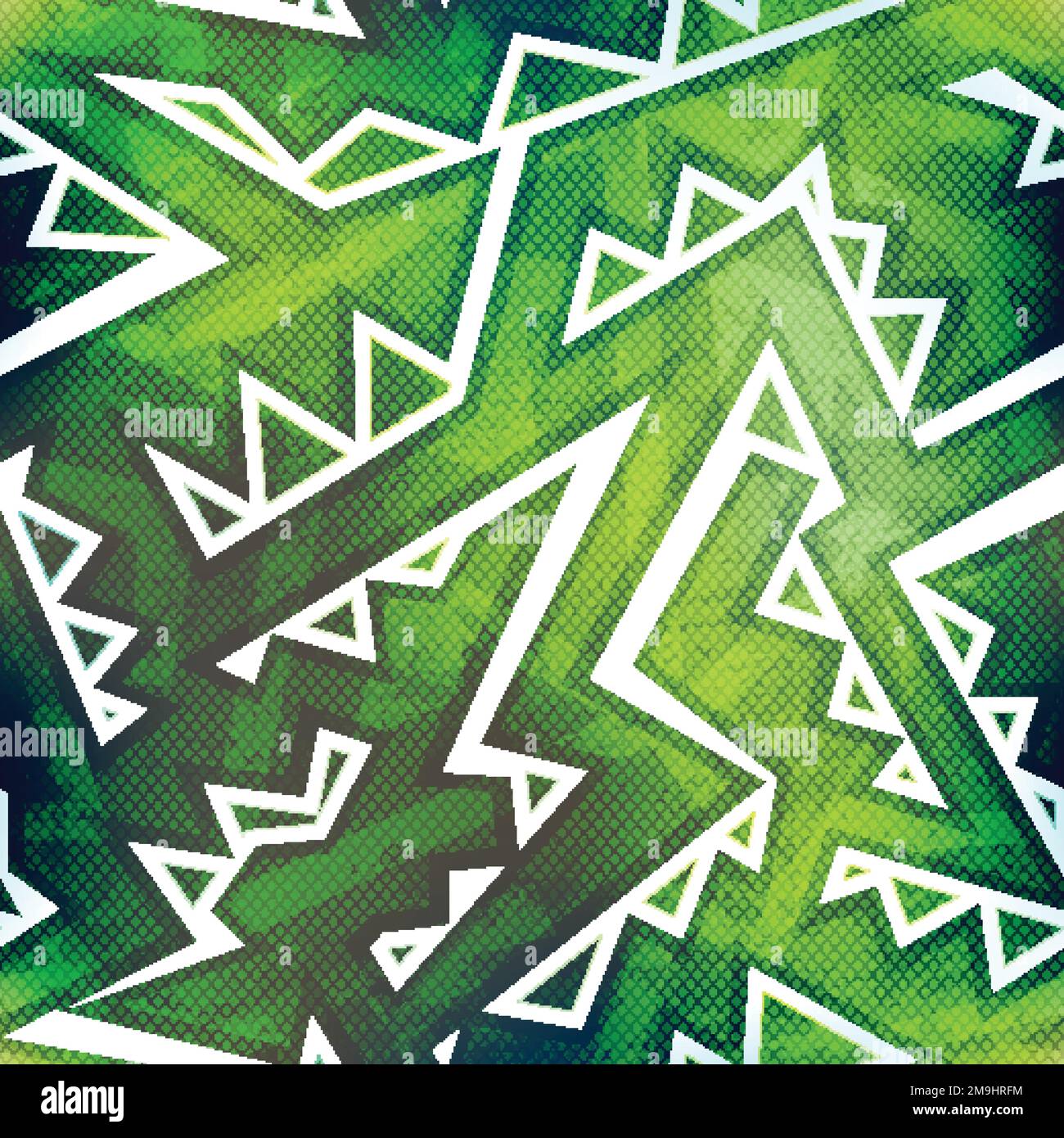 green graffiti seamless pattern with grunge effect Stock Vector Image ...