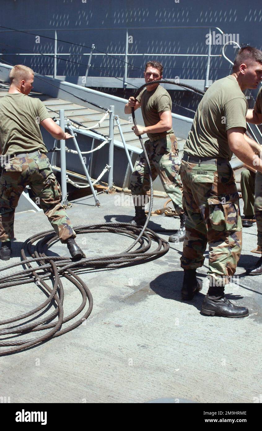 020501-M-9902V-017. Base: USS Anchorage (LSD 36) Scene Major Command ...