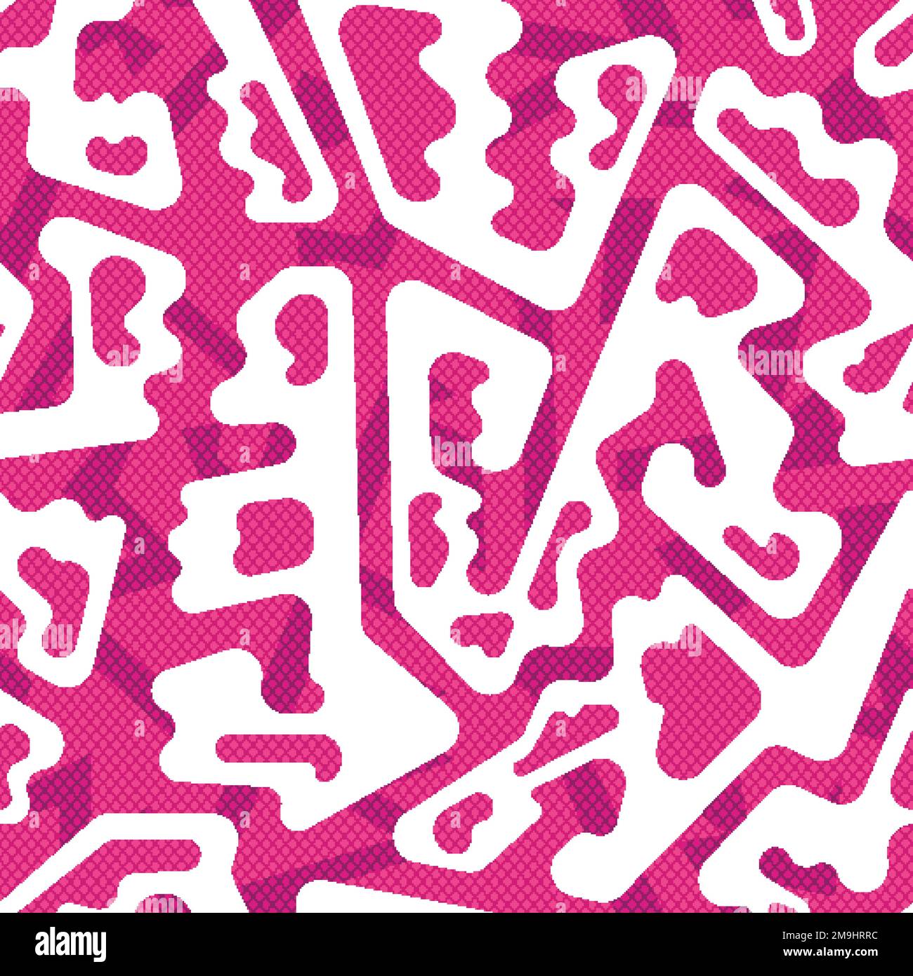 pink geometric seamless pattern with grunge effect Stock Vector Image ...