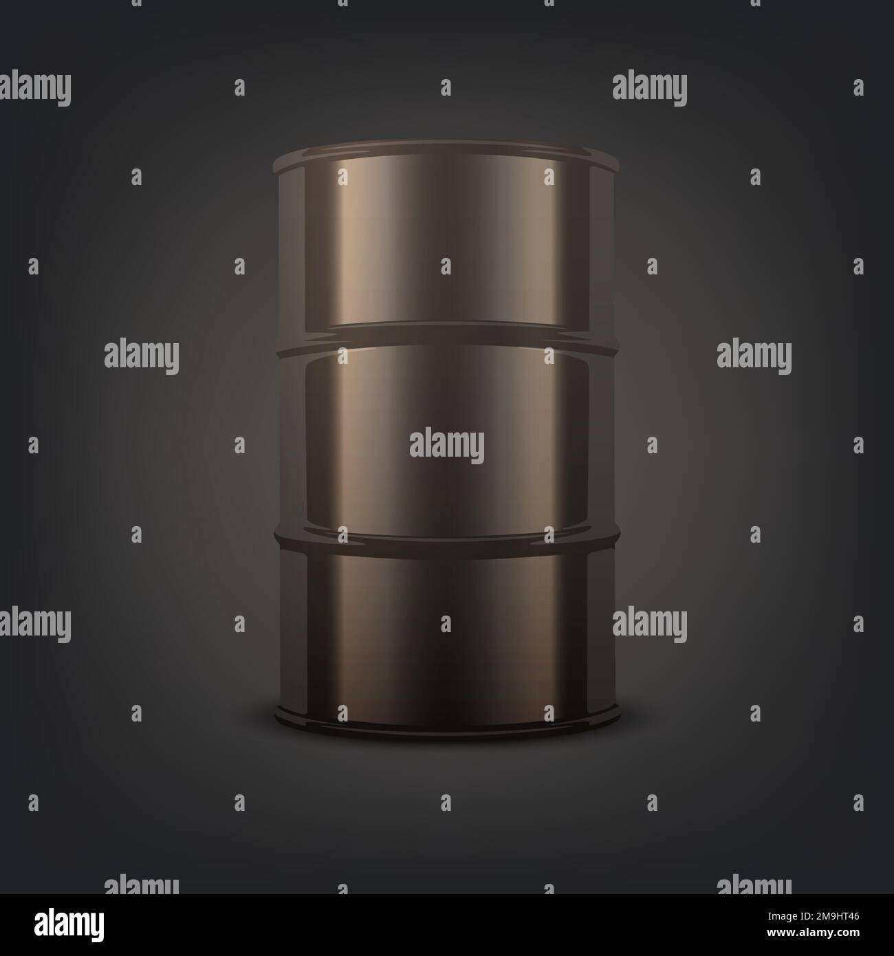 Vector 3d Realistic Black Barrel on Black Background, Hazard Liquid ...