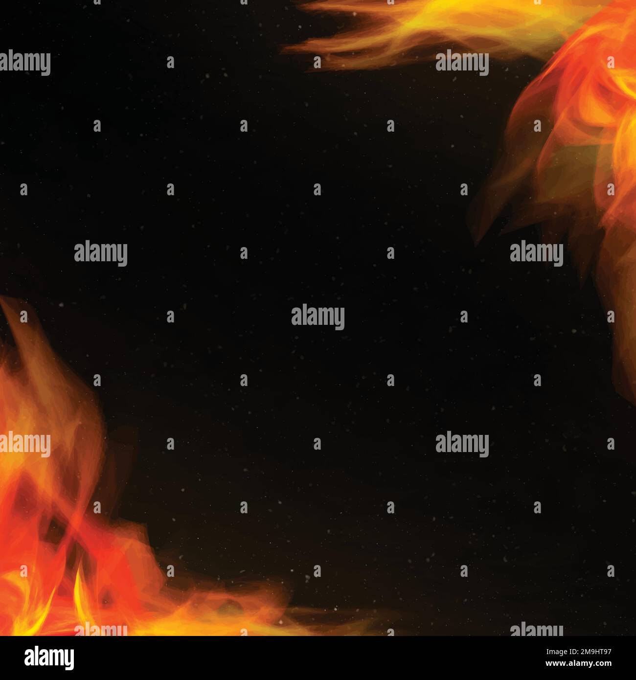 Retro red fire burning vector frame Stock Vector Image & Art - Alamy