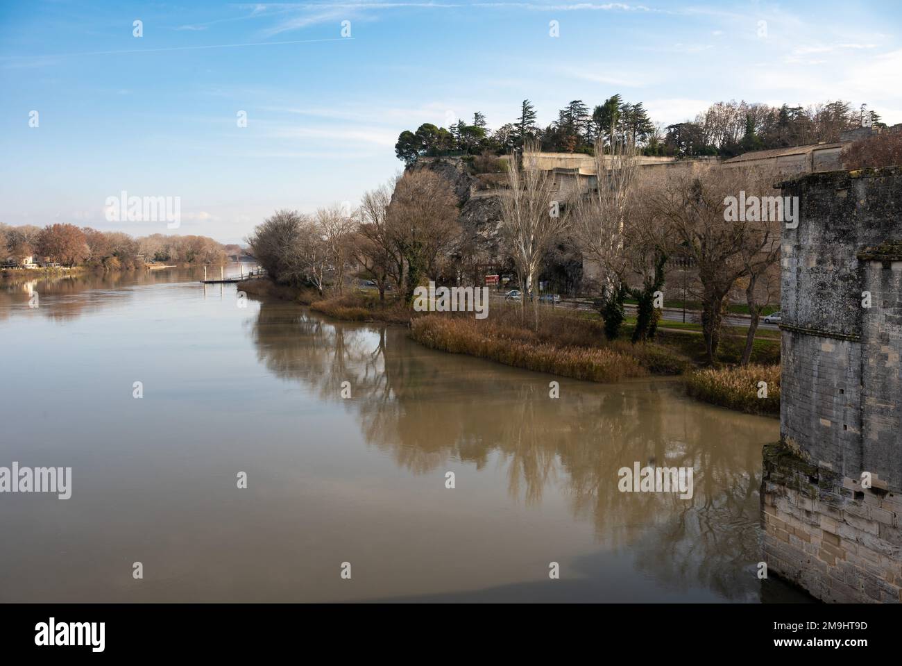 Avignon, Vaucluse, France, 12 29 2022 - Fortresses and watch towers at ...