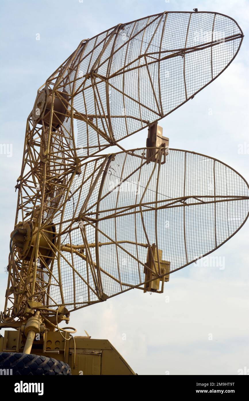 Cairo, Egypt, January 7 2023: Old vintage retro USSR Russian P-15 radar ...