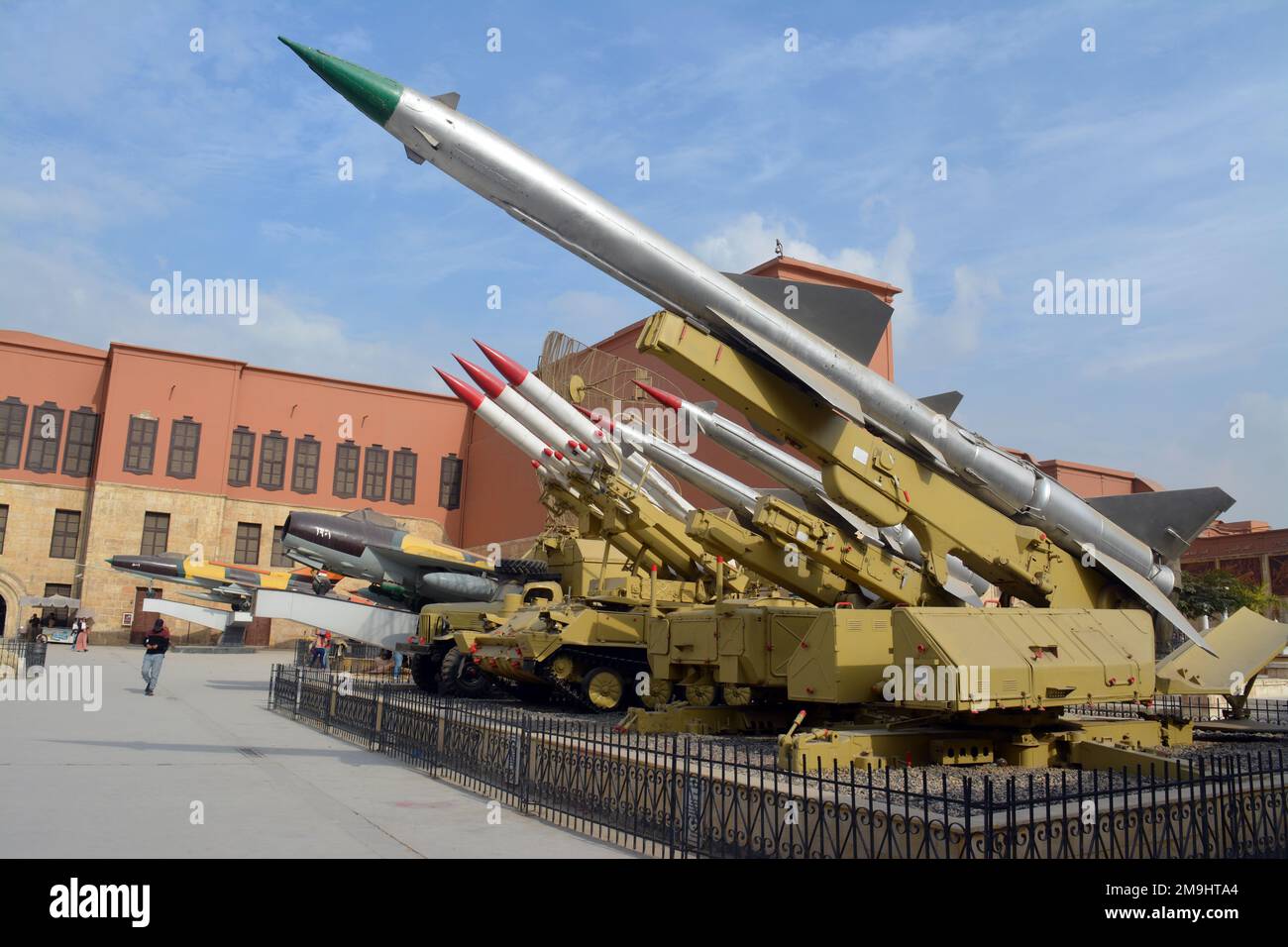 Cairo, Egypt, January 7 2023: USSR Soviet Union ground to air Sam 2 Sam ...