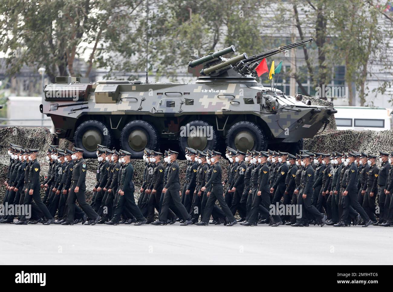 Members of the Thai army take part in the ceremony. Thailand's Royal ...