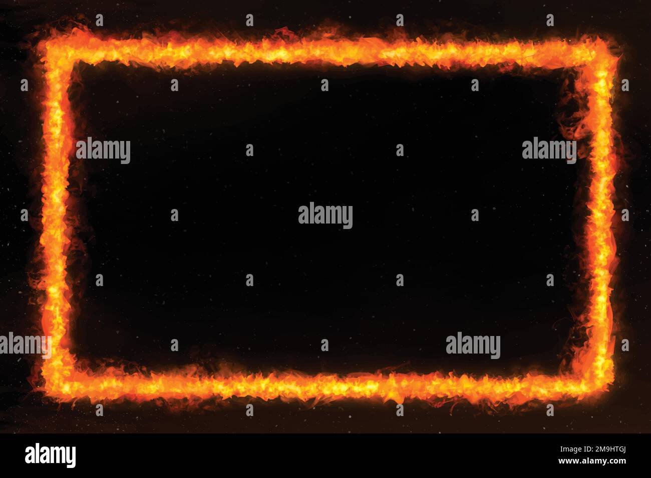 Orange rectangle fire frame vector Stock Vector Image & Art - Alamy