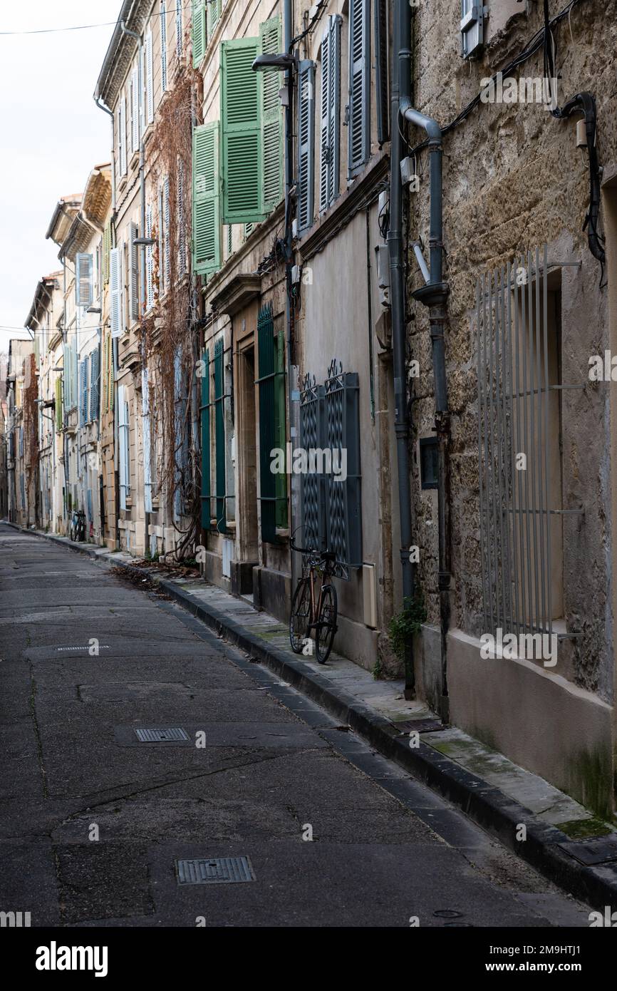 Avignon, Vaucluse, France, 12 29 2022 - Traditional bending street in ...