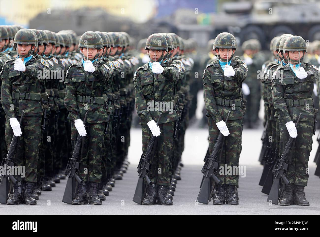 Members of the Thai army take part in the ceremony. Thailand's Royal ...