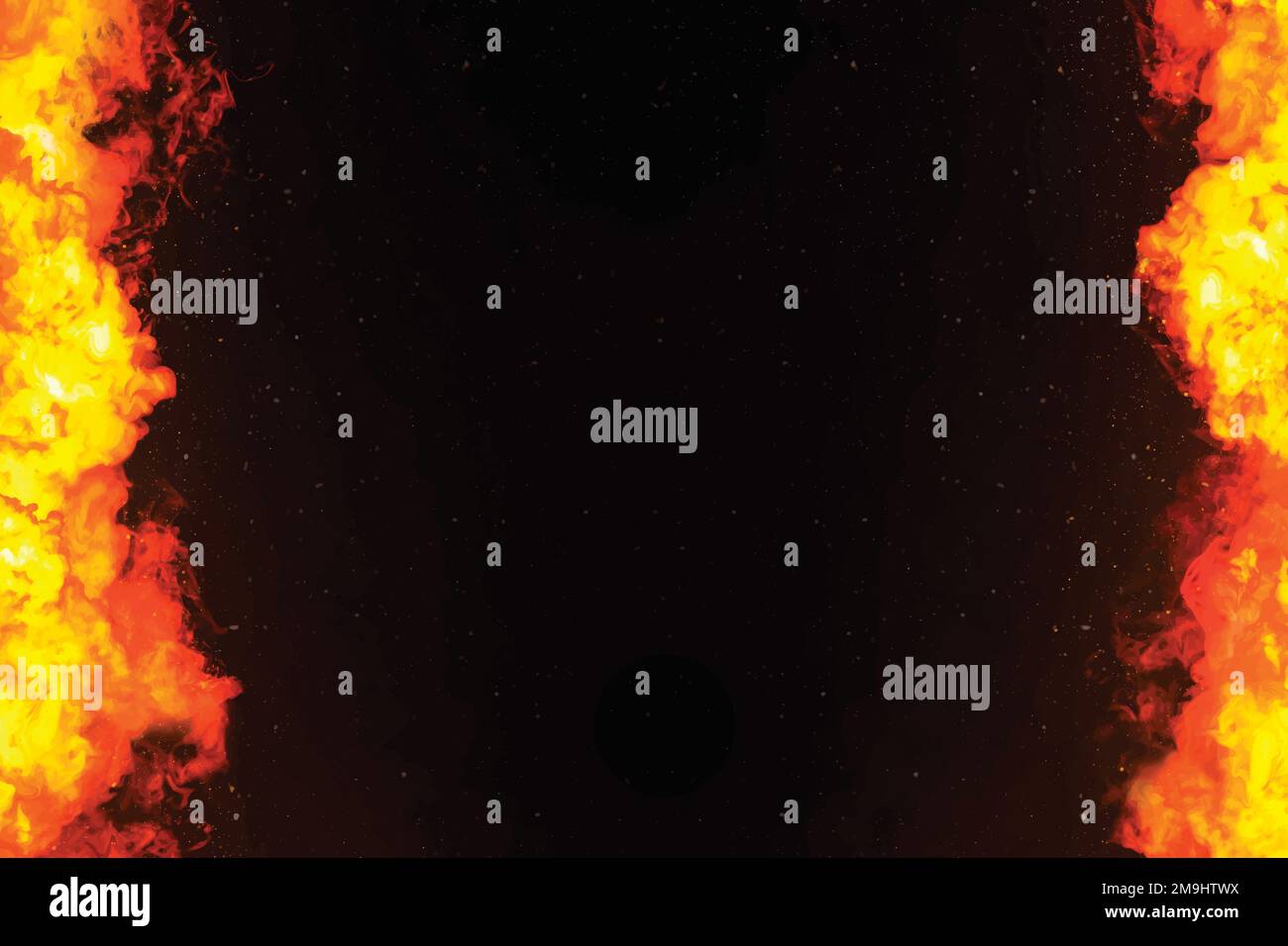 Orange fire burning vector border frame Stock Vector Image & Art - Alamy