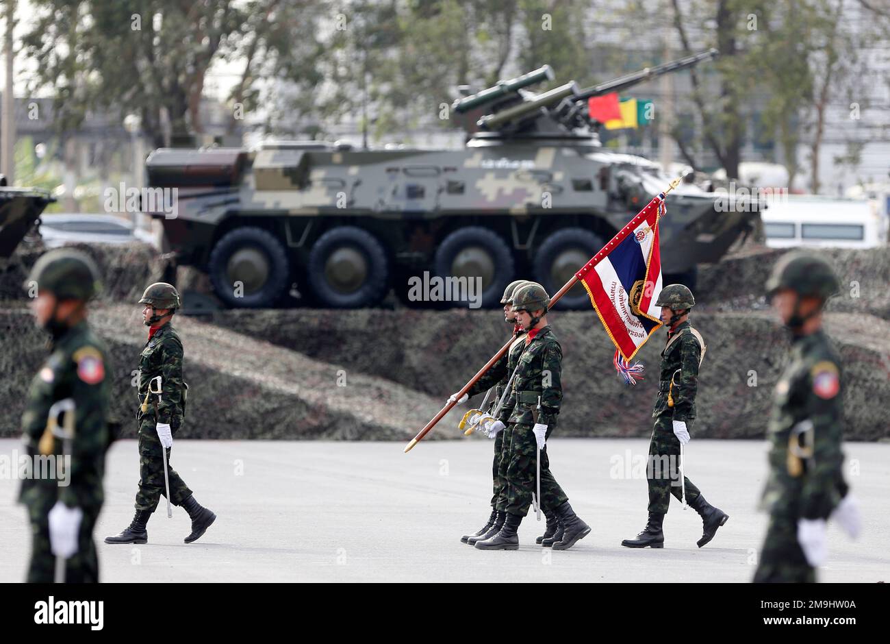 Members of the Thai army take part in the ceremony. Thailand's Royal ...