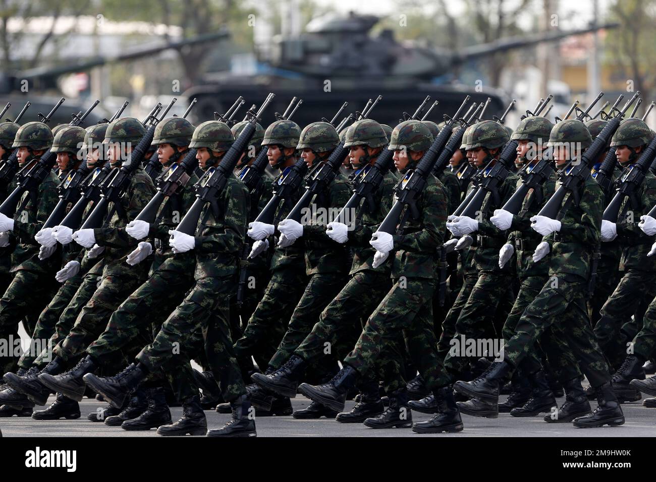 Members of the Thai army take part in the ceremony. Thailand's Royal ...