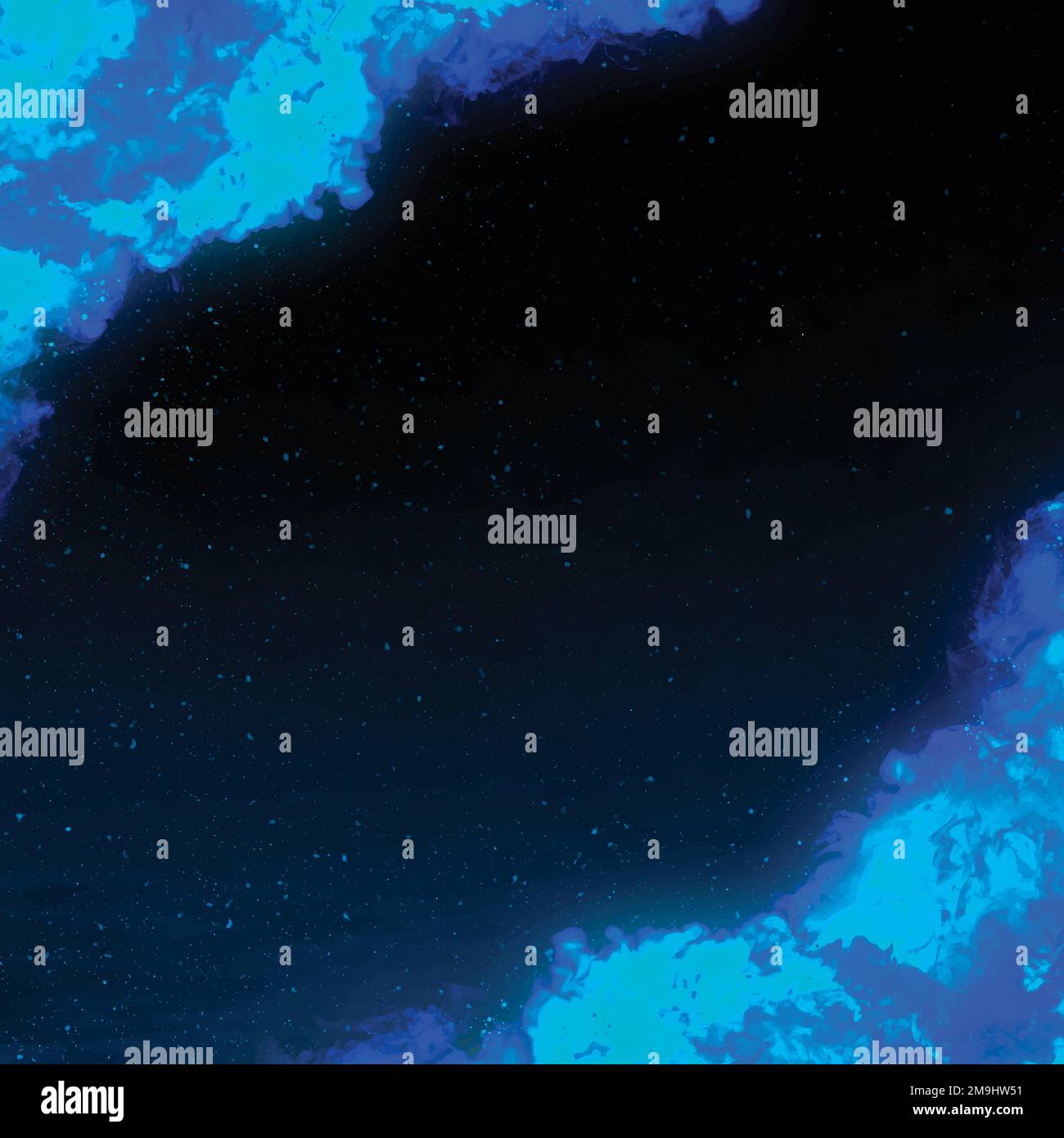 Dramatic blue burning fire vector border frame Stock Vector Image & Art ...