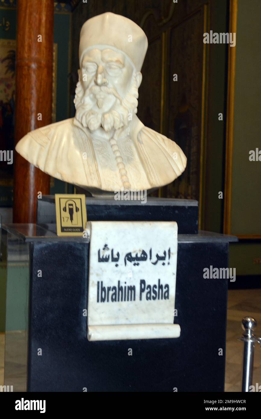 Cairo, Egypt, January 7 2023: Ibrahim Pasha statue, an Ottoman Albanian ...
