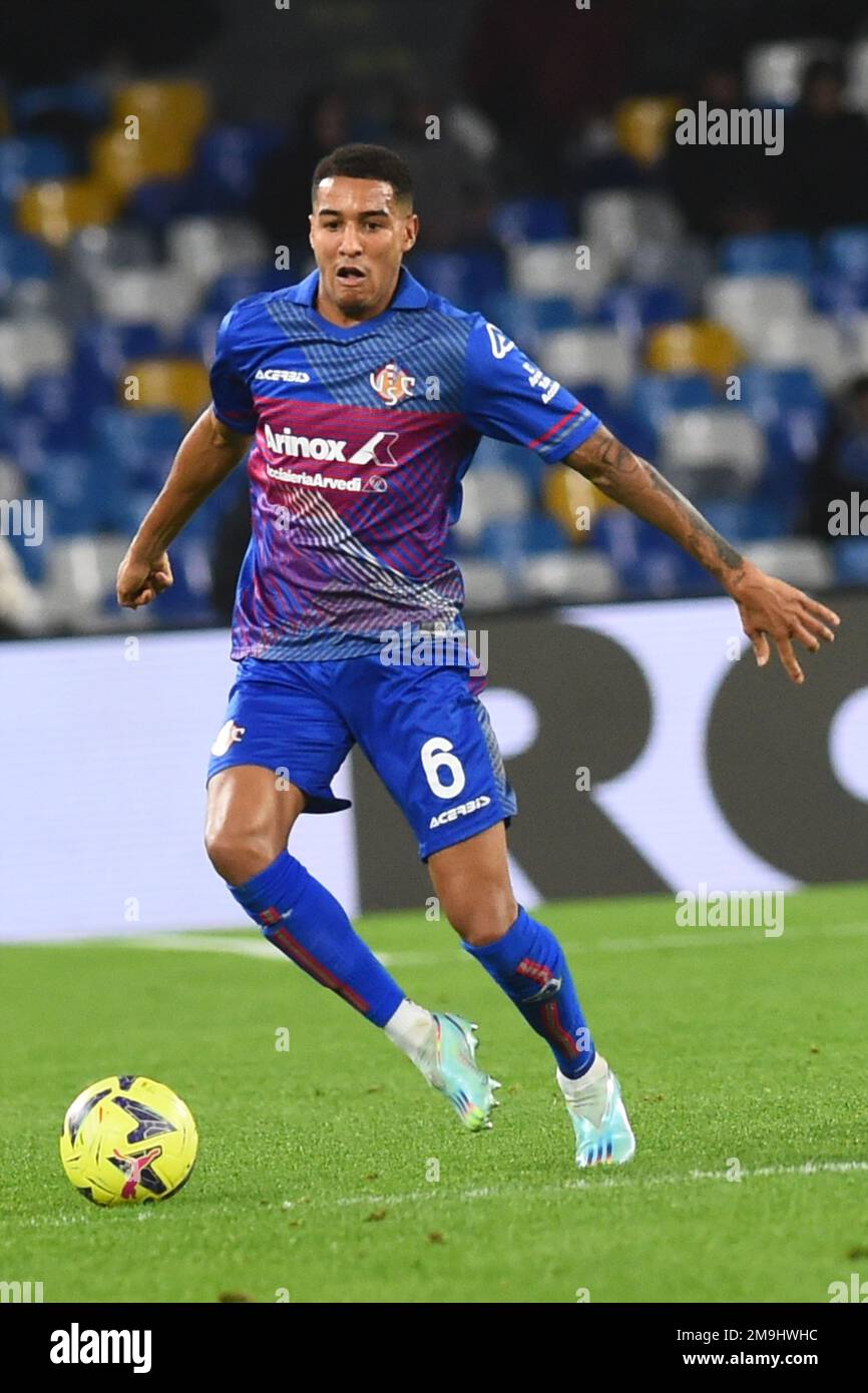 Charles Pickel of US Cremonese in action during the match Coppa Italia ...