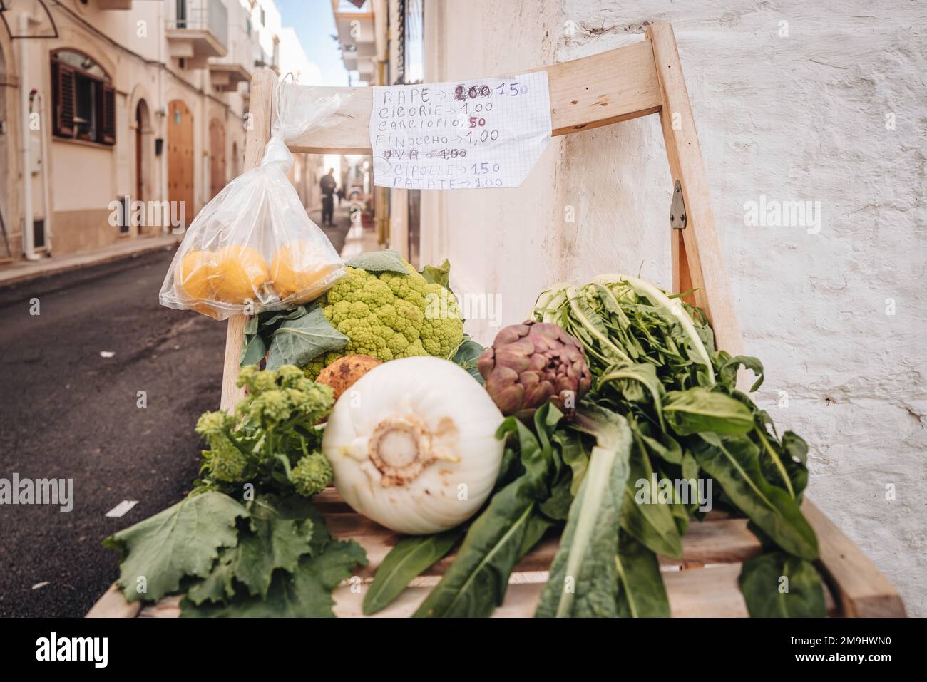 Mola di Bari, Italy - December 2022: scenes from the local farmers ...