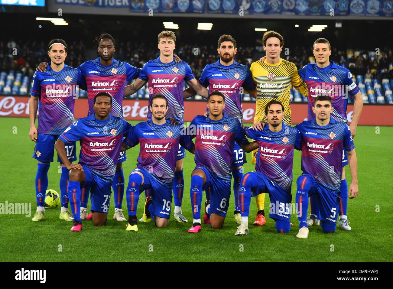The formation of the Cremonese during the match Coppa Italia Freccia ...