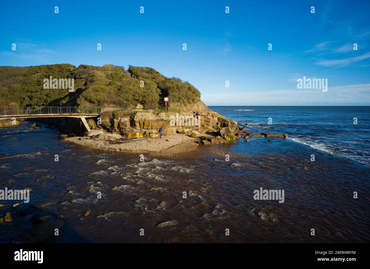 Headland at the top end of north bay in Scarborough which is reached ...