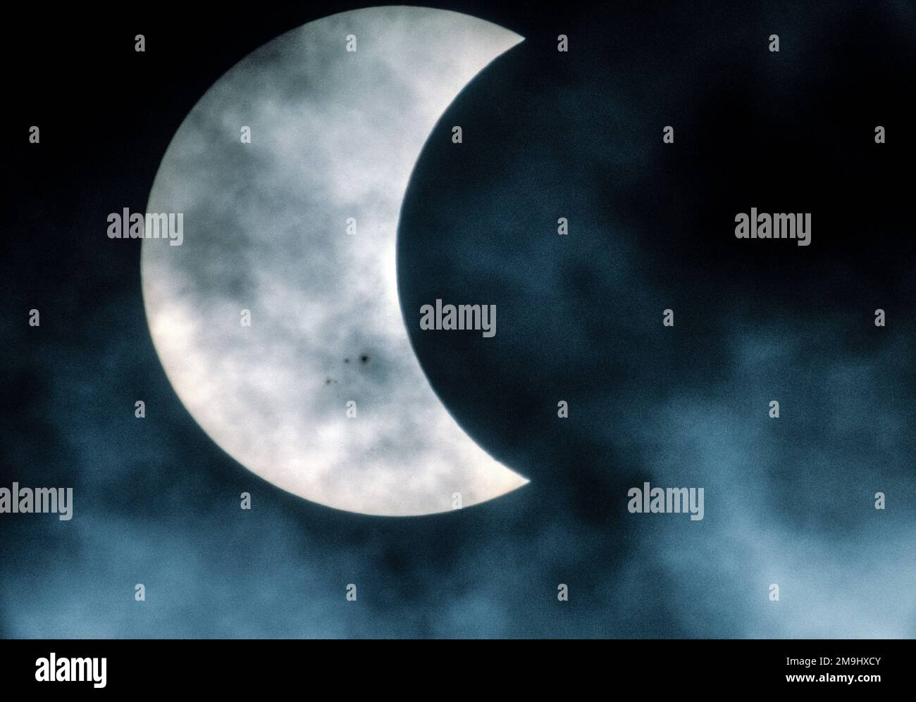 Lunar eclipse on night sky Stock Photo - Alamy