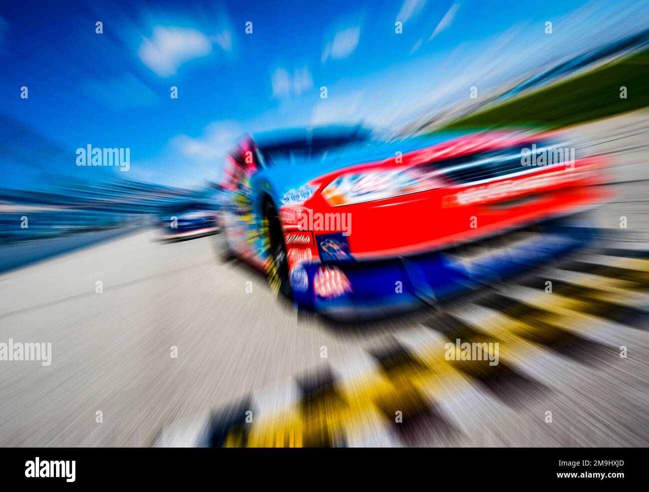 Nascar car on race Stock Photo - Alamy