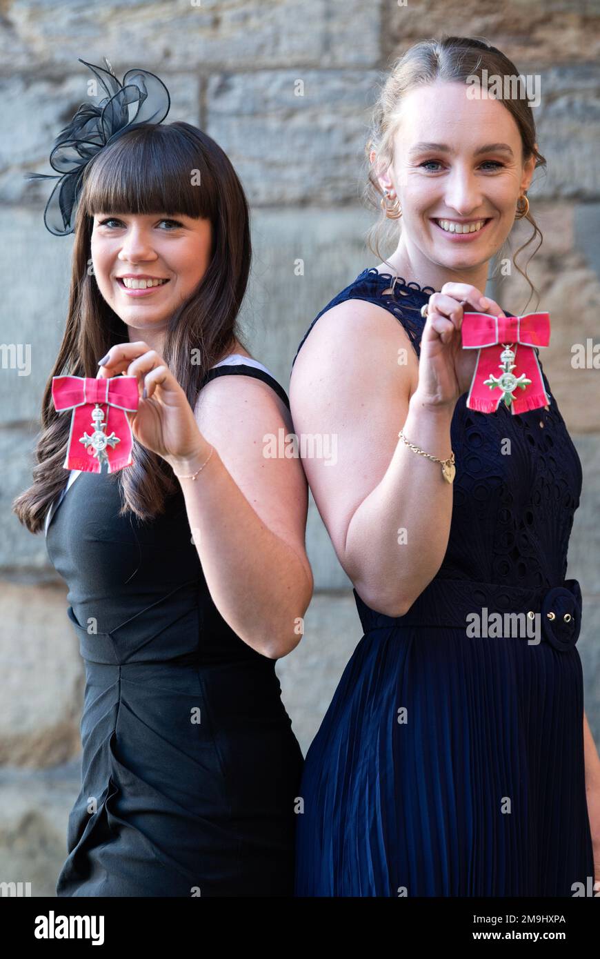 Jennifer Dodds (right) and Hailey Duff, members of the British Olympic ...