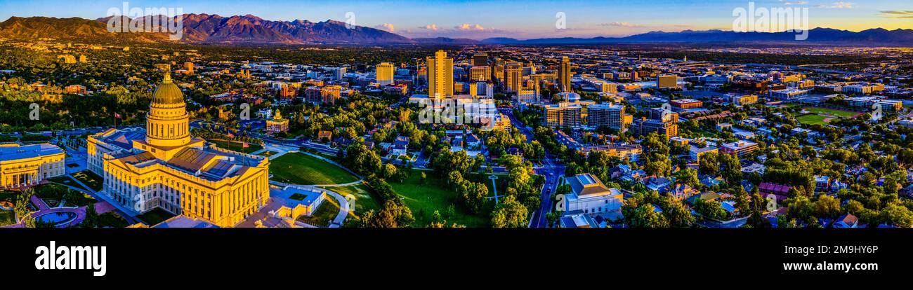 Aerial view of Salt Lake City, Utah, USA Stock Photo - Alamy