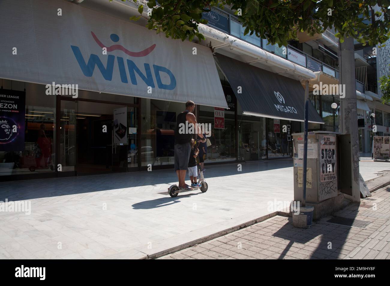 wind mobile phone shop glyfada athens greece Stock Photo - Alamy