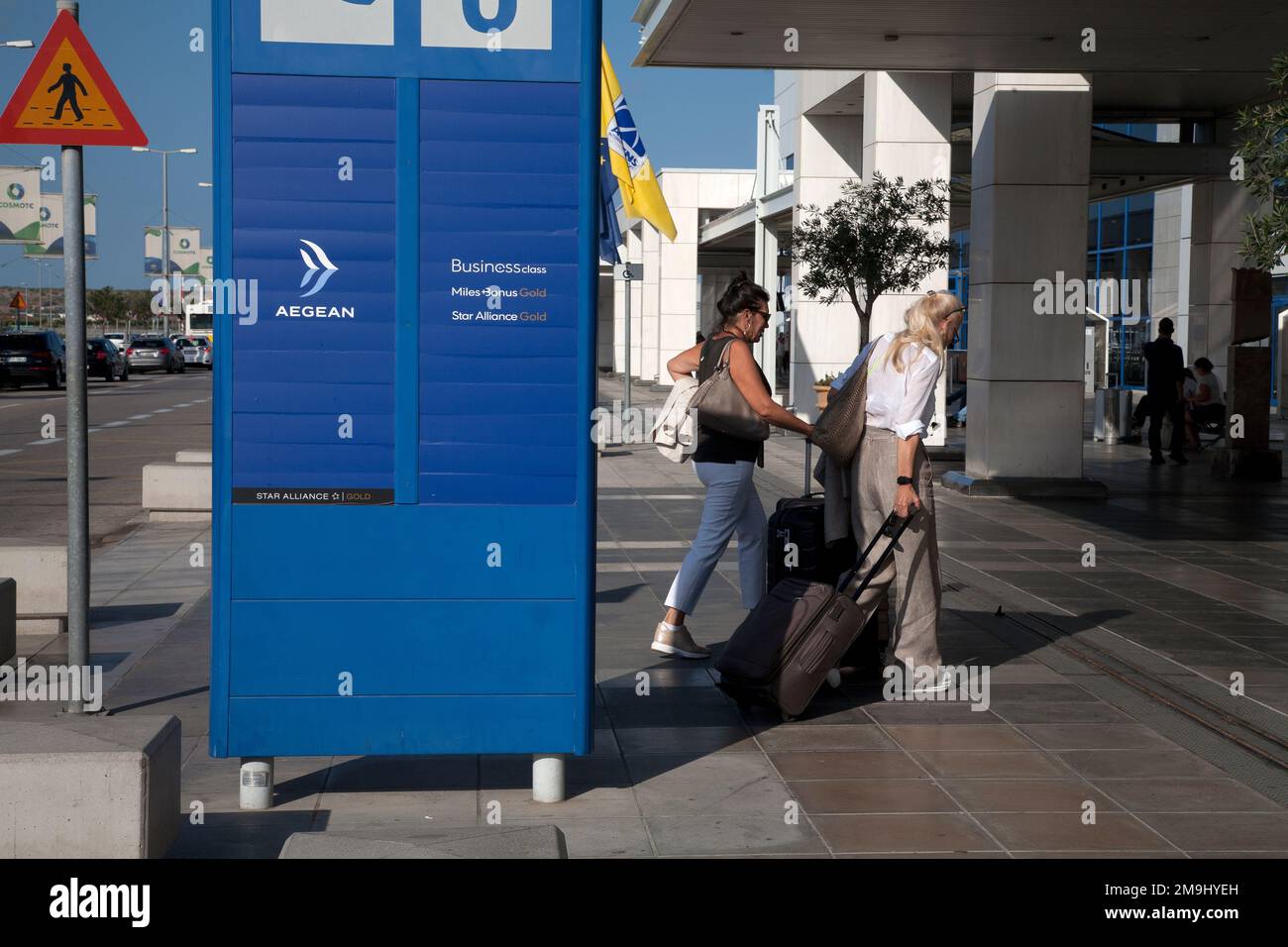 Entrance to Aegean airline check-in Athens International Airport ...