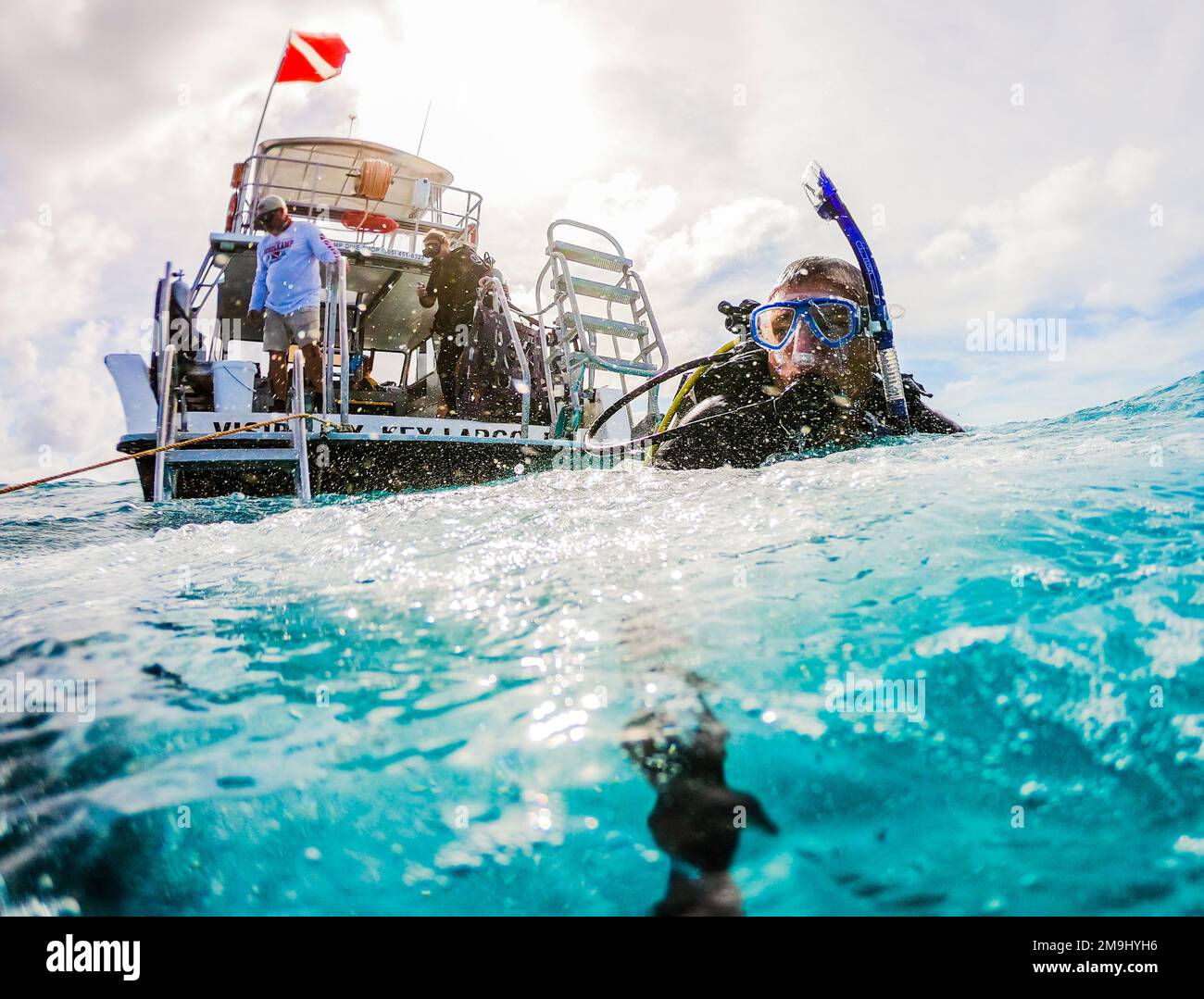 Man diving in Key largo, Florida, USA Stock Photo - Alamy