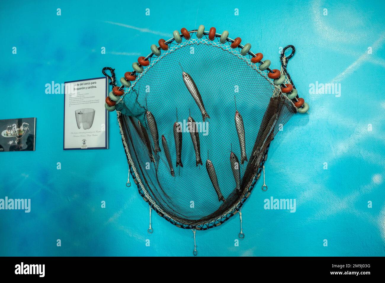 Type of net used to catch fish, Fishing port, Punta Umbria, Spain Stock ...