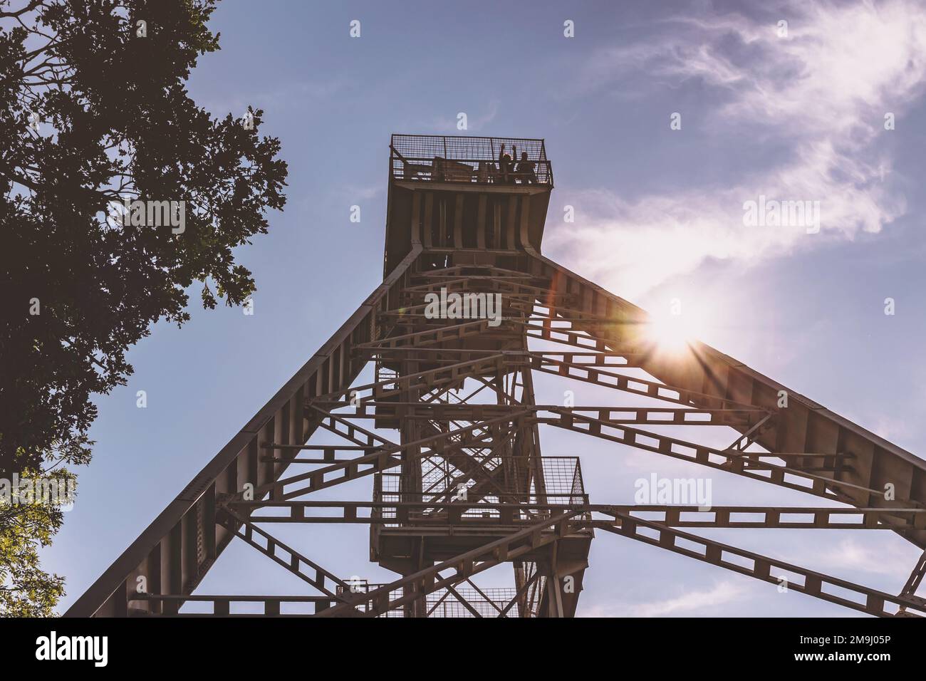 The Ranzinger Vince lookout photographed from below with sun rays ...