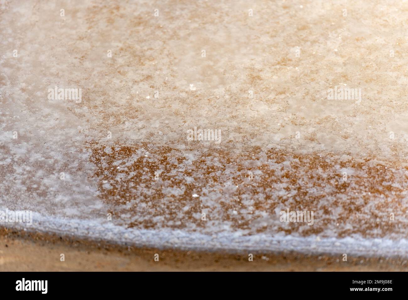 Salt crystals, Salt marshes, Isla Cristina, Spain Stock Photo - Alamy
