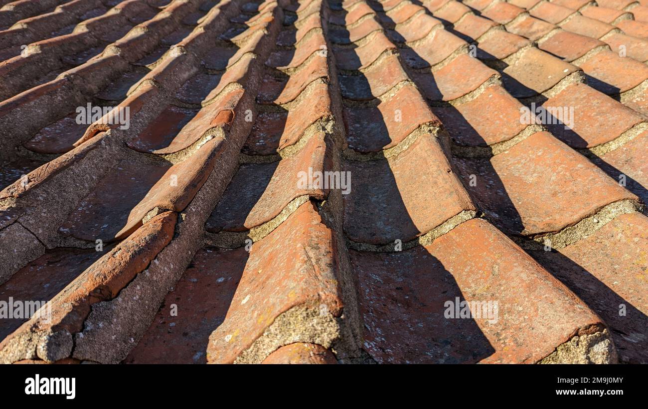 Red roof tiles Stock Photo - Alamy