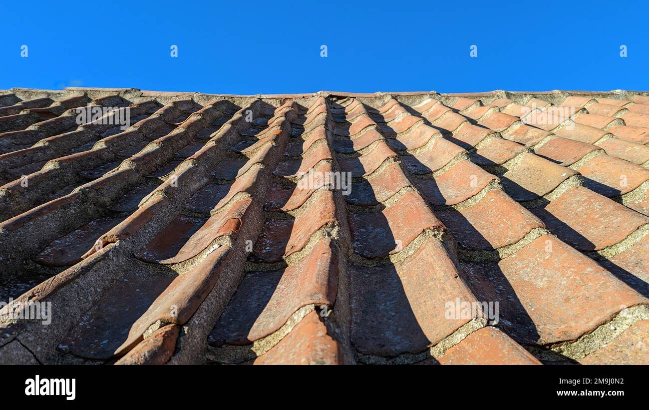Red roof tiles Stock Photo - Alamy