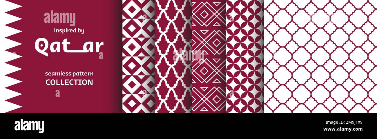 Qatar Seamless Patterns Collection inspired by arabic Culture and Art ...