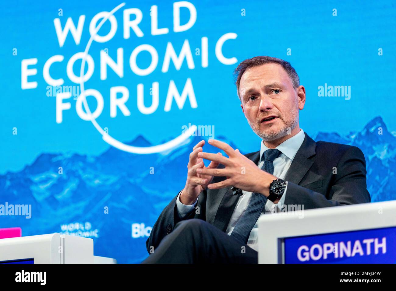 Davos, Schweiz. 17th Jan, 2023. Federal Finance Minister Christian ...