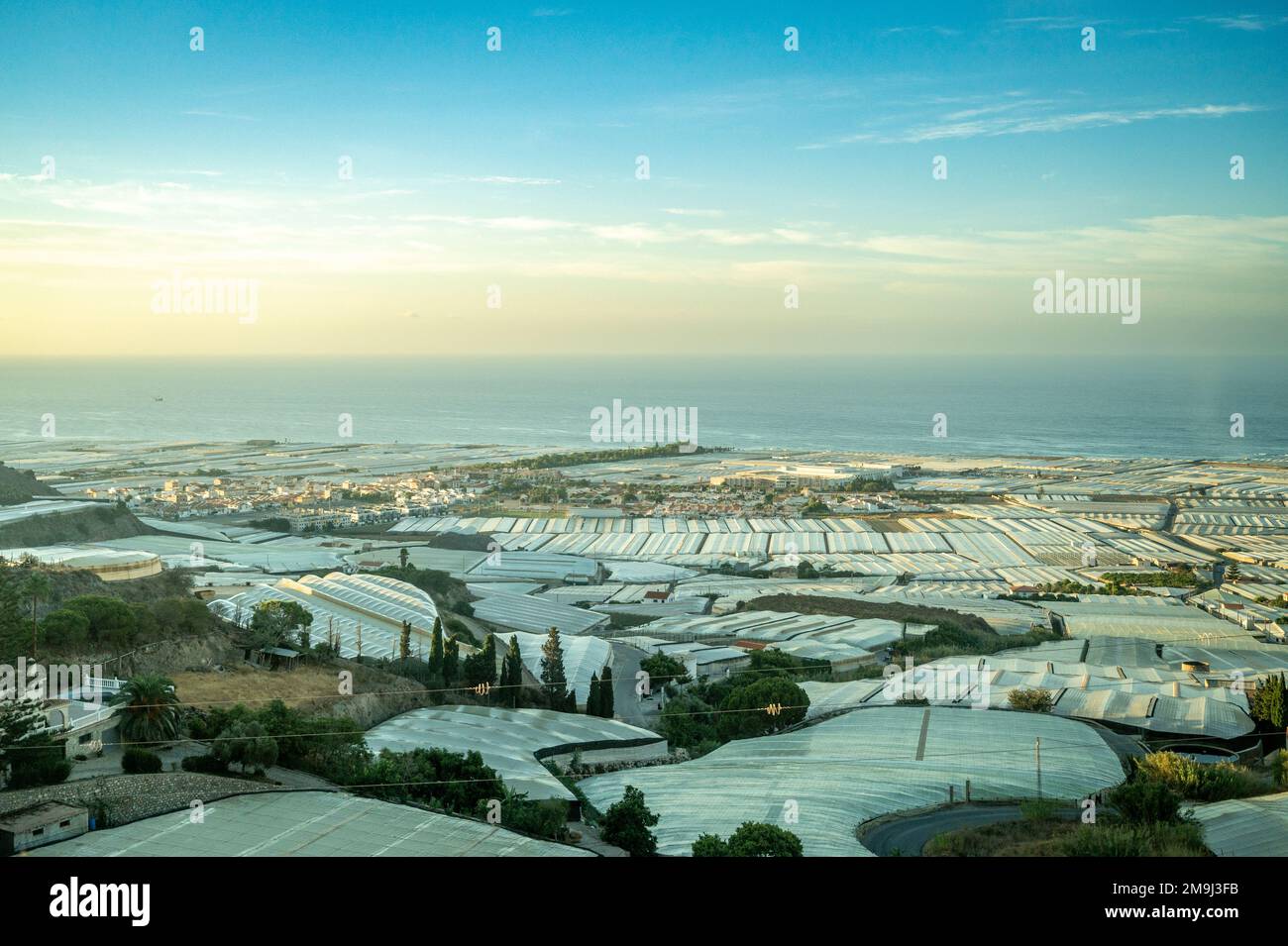 Landscape of vast greenhouse farming in Almeria, ÒThe European ...