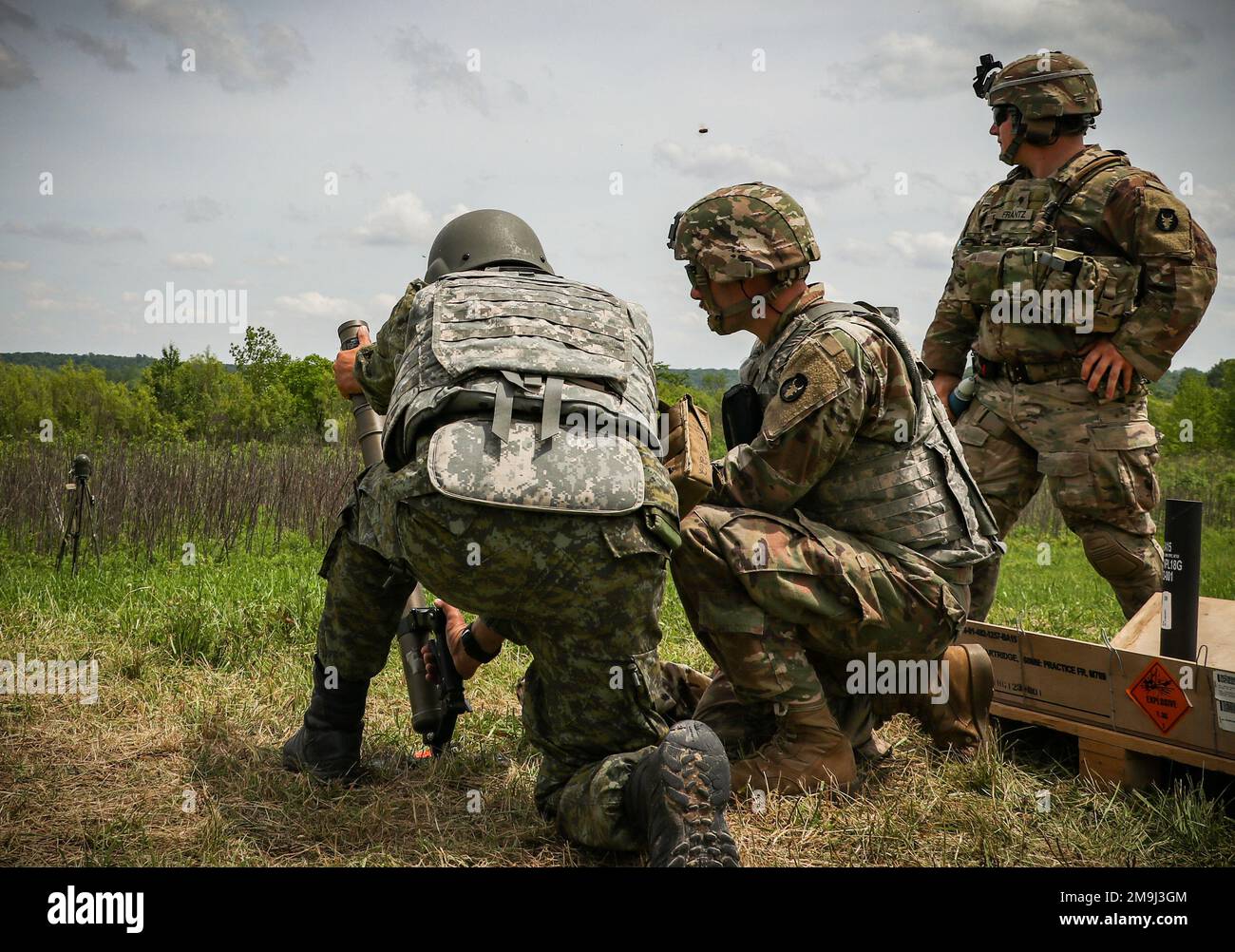 Iowa Army National Guard Soldiers assigned to the mortar platoon in ...