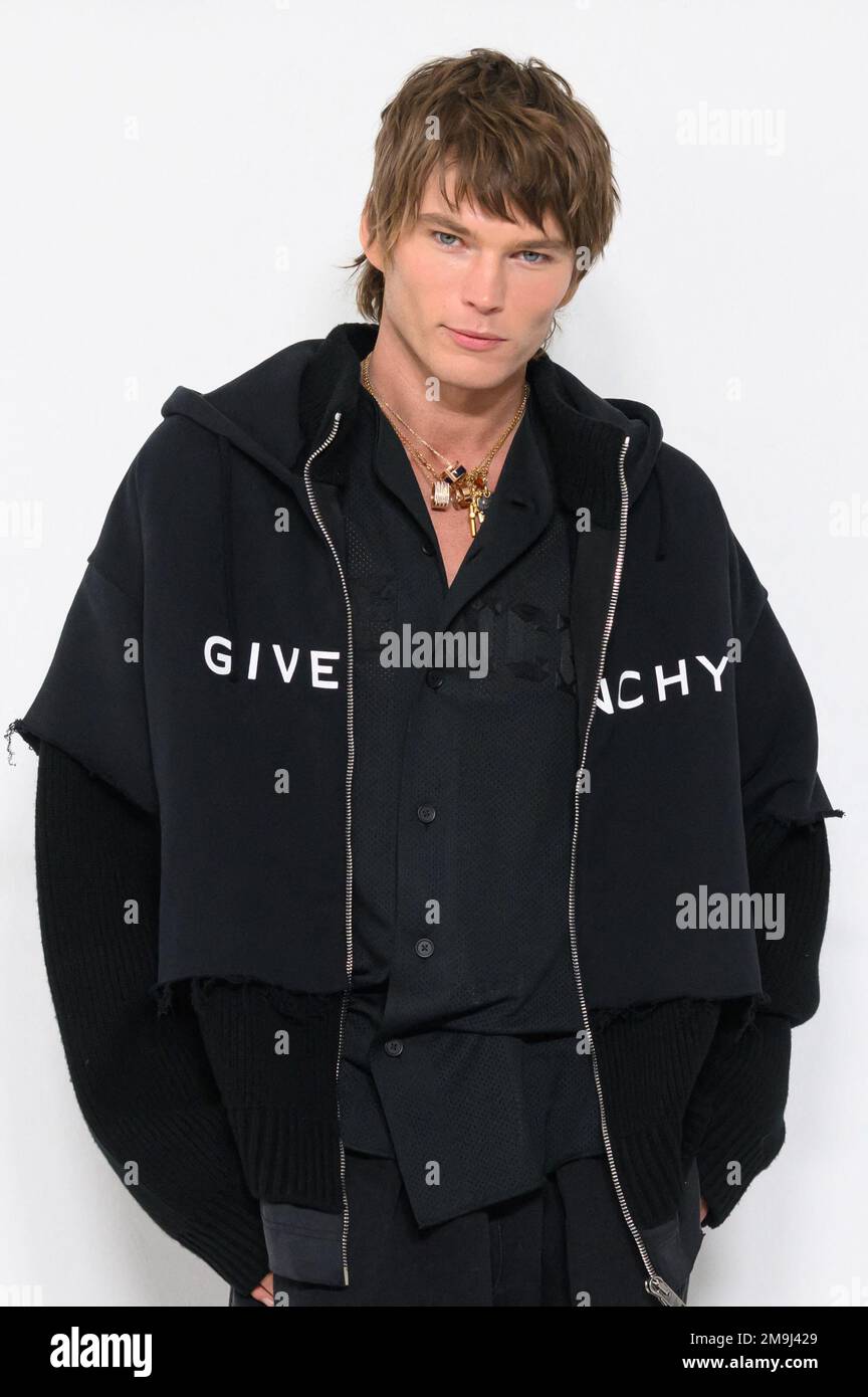 Jordan Barrett attends the Givenchy Menswear Fall-Winter 2023-2024 show ...