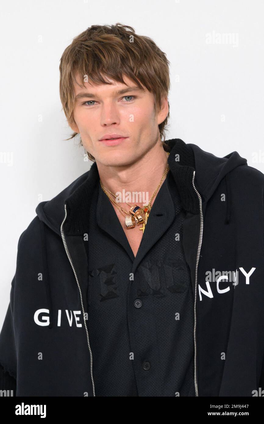 Jordan Barrett attends the Givenchy Menswear Fall-Winter 2023-2024 show ...
