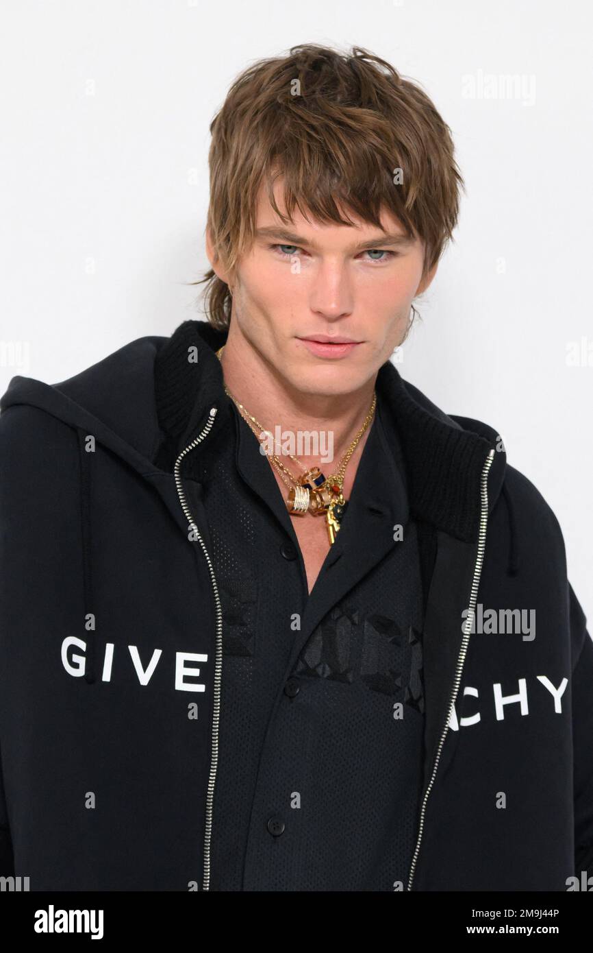 Jordan Barrett attends the Givenchy Menswear Fall-Winter 2023-2024 show ...