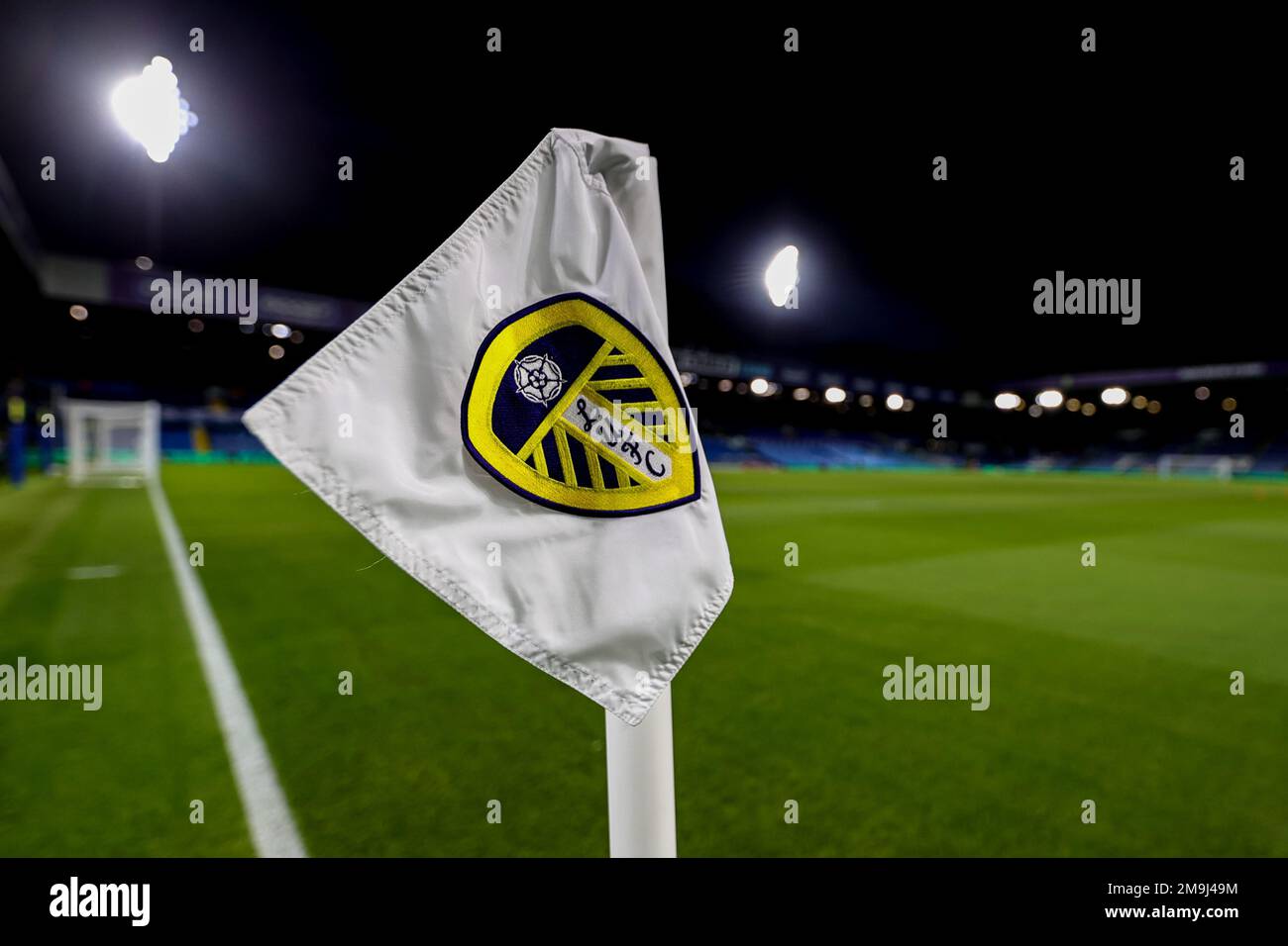 Leeds united elland road flag hi-res stock photography and images - Alamy