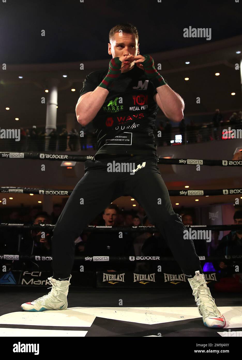 Boxer Jack Massey during a public workout at The Trafford Centre ...