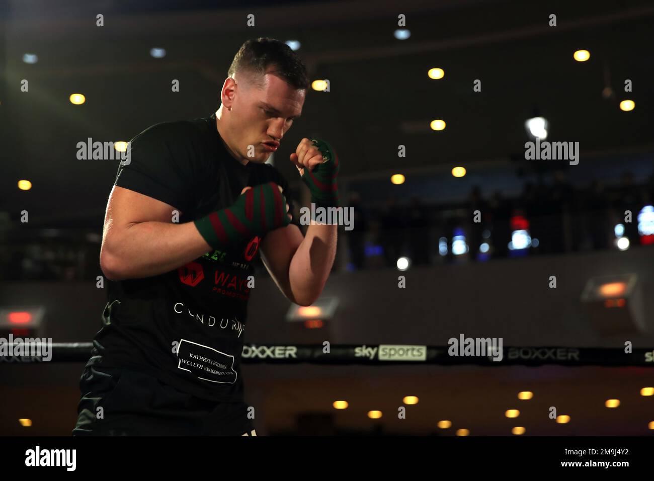 Boxer Jack Massey during a public workout at The Trafford Centre ...