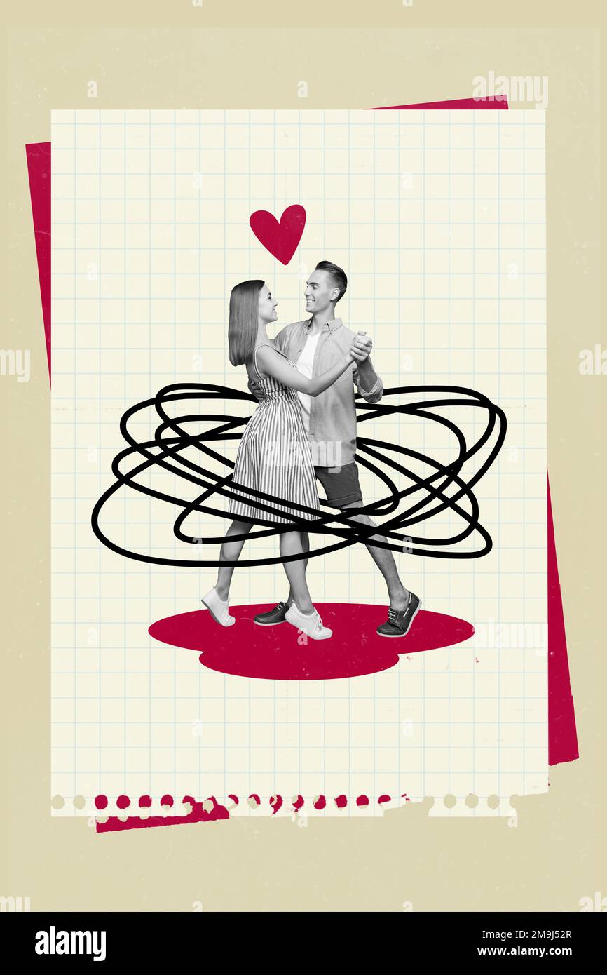 Creative photo 3d collage artwork poster postcard of happy people enjoy ...