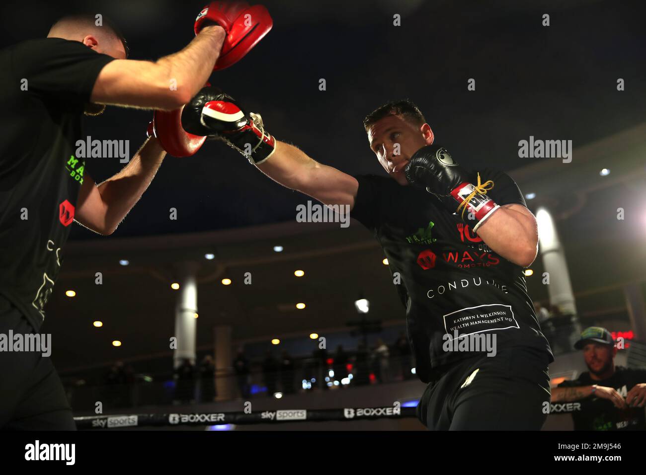 Boxer Jack Massey during a public workout at The Trafford Centre ...