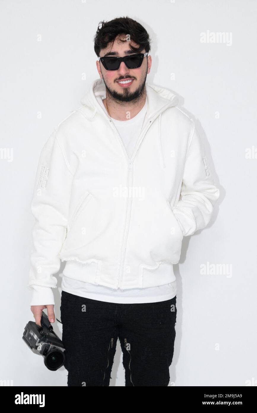 Zack Bia attends the Givenchy Menswear Fall-Winter 2023-2024 show as ...