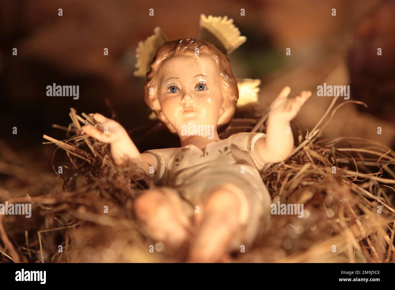 Jésus-Christ, enfant. Crèche. Eglise Saint-Alphonse à l'Esquilin. Rome ...