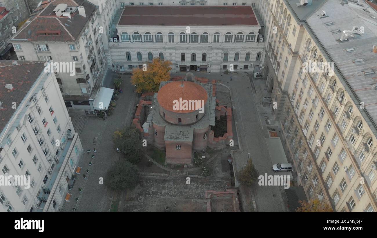 An aerial view of St. George Rotunda Church in Sofia, Bulgaria Stock Photo - Alamy